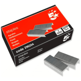 5 Star 26/6 Staples - (5000 Pack) 296204 | Next Day Delivery Available
