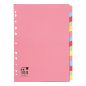 5 Star Office Subject Dividers 15-Part 155gsm A4 Assorted 330933 ...