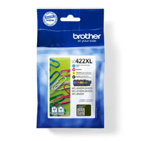Brother LC422XLVAL High Capacity Black and Colour Ink Cartridge 4 Pack