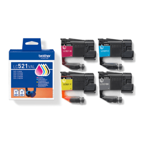 Brother LC521 Multipack - Full Set of 4 Ink Cartridges (Original ...