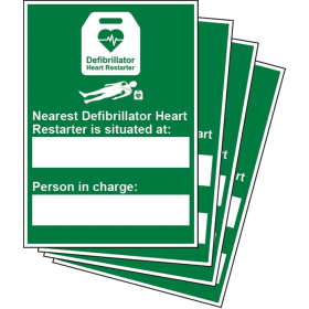 Click Medical NEAREST AUTOMATED DEFIBRILLATOR SIGN | Cartridge People