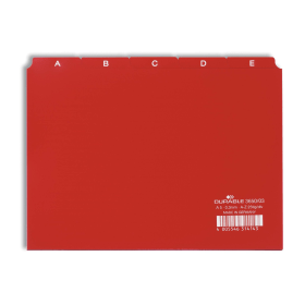 Durable 5 Part Alphabetical Index A5 Red | Cartridge People