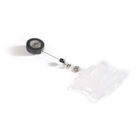 Durable Badge Reel Landscape ID Holder Clear (10 Pack) | Cartridge People