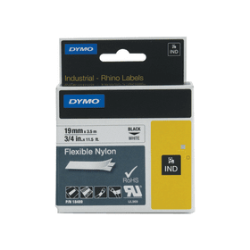 Dymo Rhino 18759 / 18489 (S0718120) Original Black on White Flexible ...