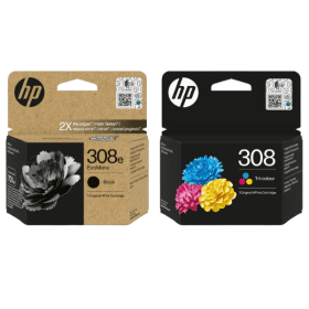 HP 308e/308 High Capacity Multipack - Full Set of 2 Ink Cartridges ...