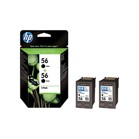 HP 56 ( C9502ae ) Black Ink Cartridges Twin Pack (Original) | Official ...