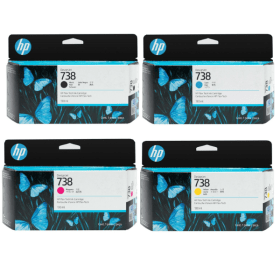 HP 738 Multipack - Full Set of 4 Ink Cartridges (Original) | Next Day ...