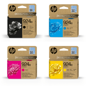 HP 924e EvoMore High Capacity 4 Ink Cartridge Multipack (Original) | Next Day Delivery Available
