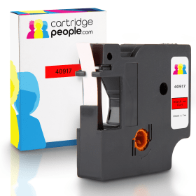 Compatible Dymo 40917 (S0720720) D1 Black on Red Labelling Tape 9mm x ...