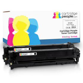 Compatible HP 312X High Capacity Black Toner Cartridge Twin Pack - CF380XD