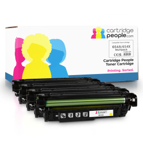 Compatible HP 654X Black and Colour 4 Toner Cartridge Multipack