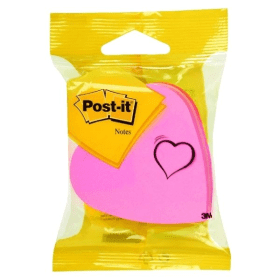 Post-it Heart Shaped Sticky Notes 225 Sheets 70x70mm Pink 2007H ...