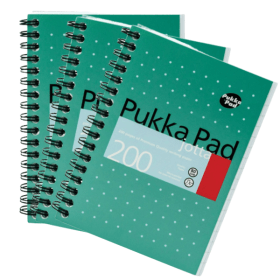 Pukka Pad Ruled Wirebound Mettalic Jotta Notepad 200 Pages A6 (Pack of ...