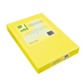 Q-Connect KF01426 A4 Bright Yellow Copy Paper 80gsm 500 Sheets ...