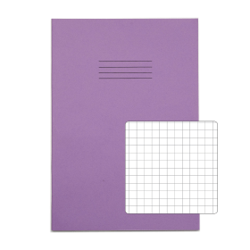 RHINO A4 Exercise Book 80 Page, Purple, S7 (Pack of 10) | Cartridge People