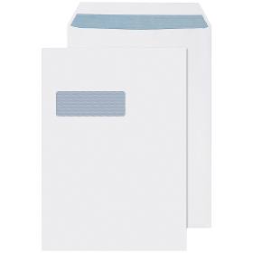 Self Seal C4 Windowed Envelope 90gsm - White (250 Pack) WX3501 ...