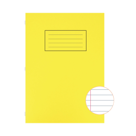 Silvine Exercise Book Ruled with Margin A4 Yellow (Pack of 10) EX109 ...