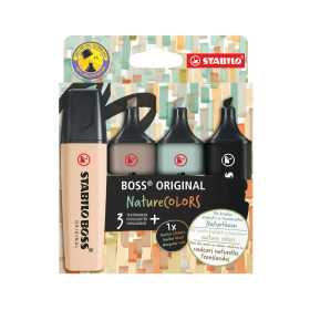 Stabilo Boss Original Highlighter NatureColors Assorted (Pack of 4) 70/ ...