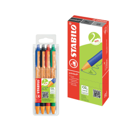 Stabilo Pointball Retractable Ballpoint Pens 0.5mm Line Black (10 Pack ...