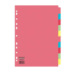 ValueX 80002DENT A4 10-Part Plain Dividers - Assorted Colours ...