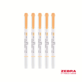 Zebra MILDLINER Double Ended Fluorescent Orange Highlighter - Pack of ...